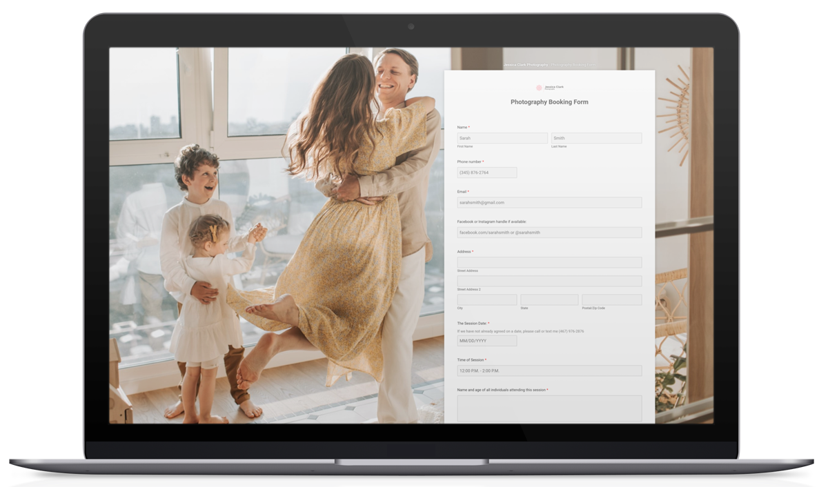 Photography Booking Form | Lightfolio